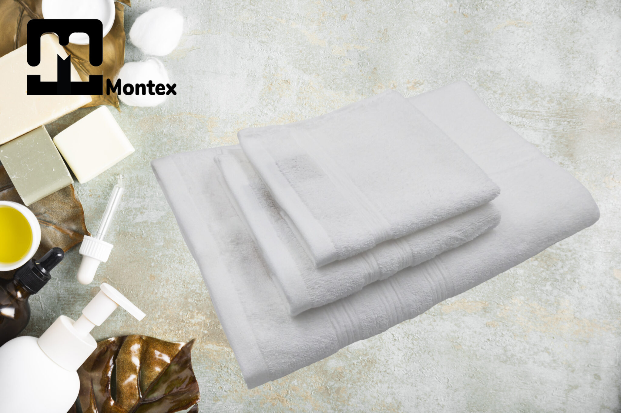 MONTEX VC BATH, HAND AND FACE TOWEL – WHITE – MONTEX
