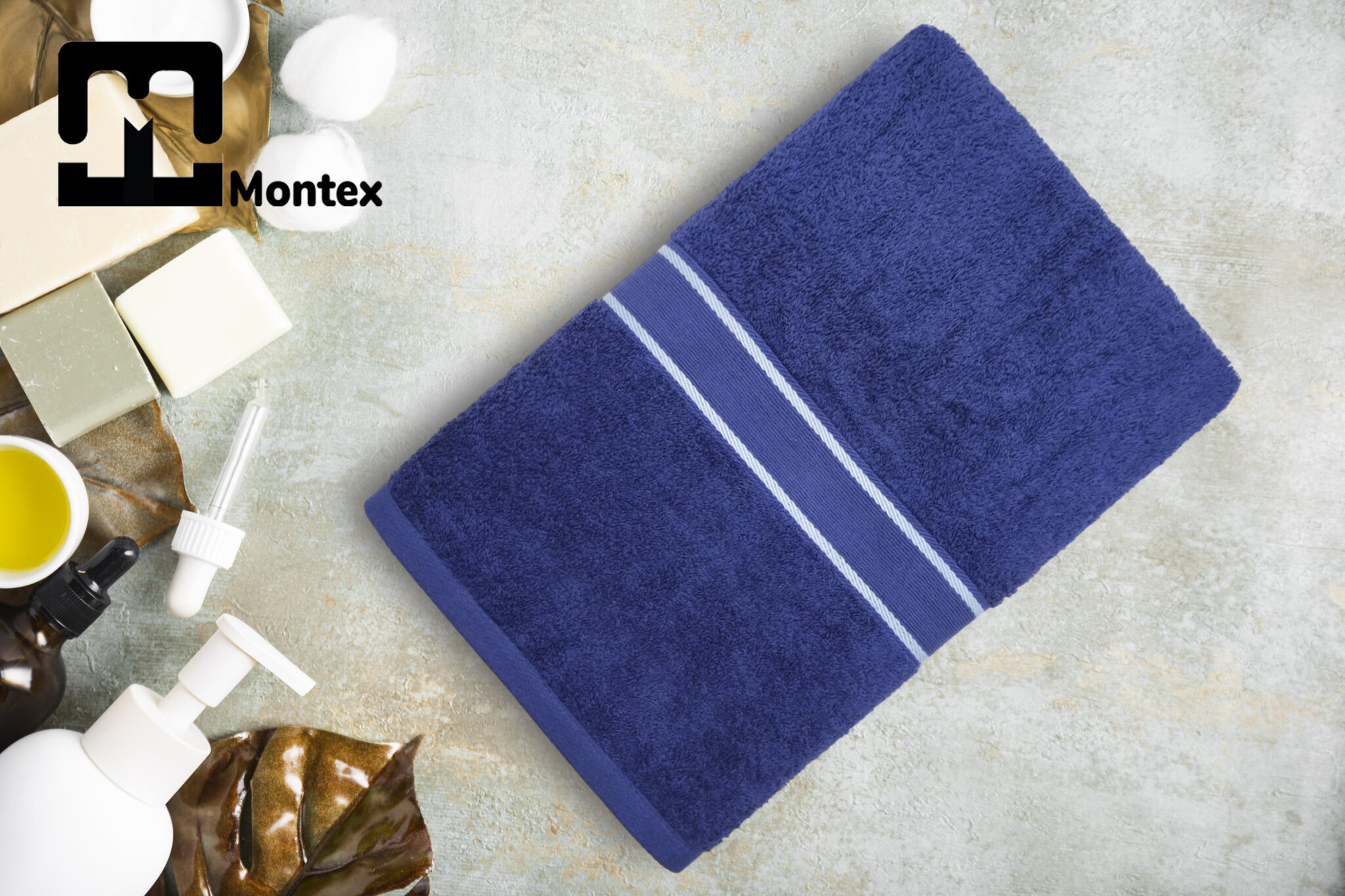MONTEX ANTIBACTERIAL BATH TOWEL 68m x 137cm – I. BLUE – MONTEX